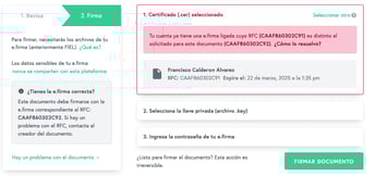 El sistema me dice que mi RFC es incorrecto