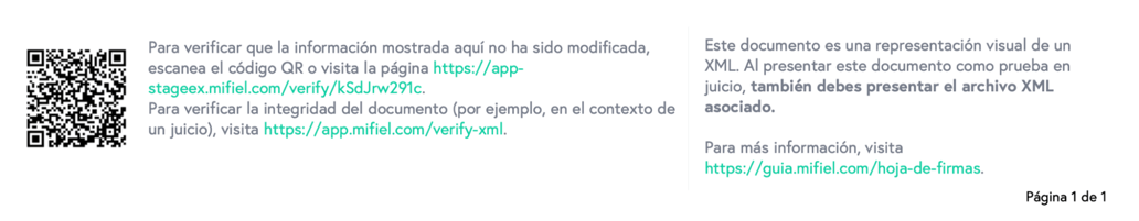 Hoja de firmas en Mifiel: qué información proporciona